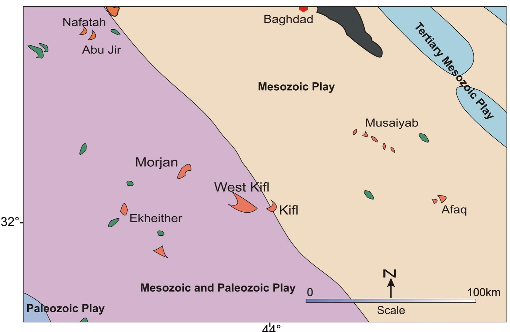 Stages (lower fars and dibdibba formations) of the study