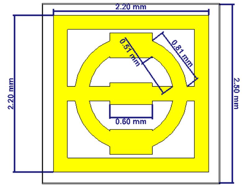 Complex shape of metamaterial unit cell a schematic view and