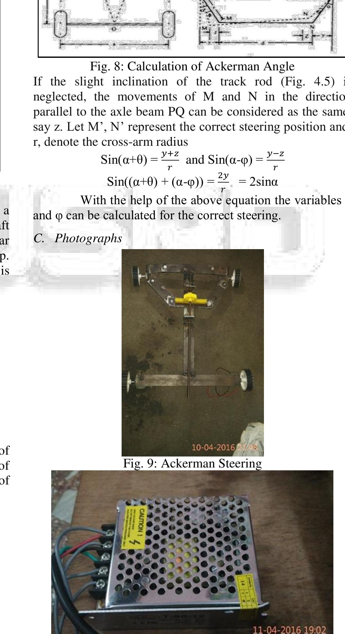 Switch mode power supply b. calculation of ackerman angle
