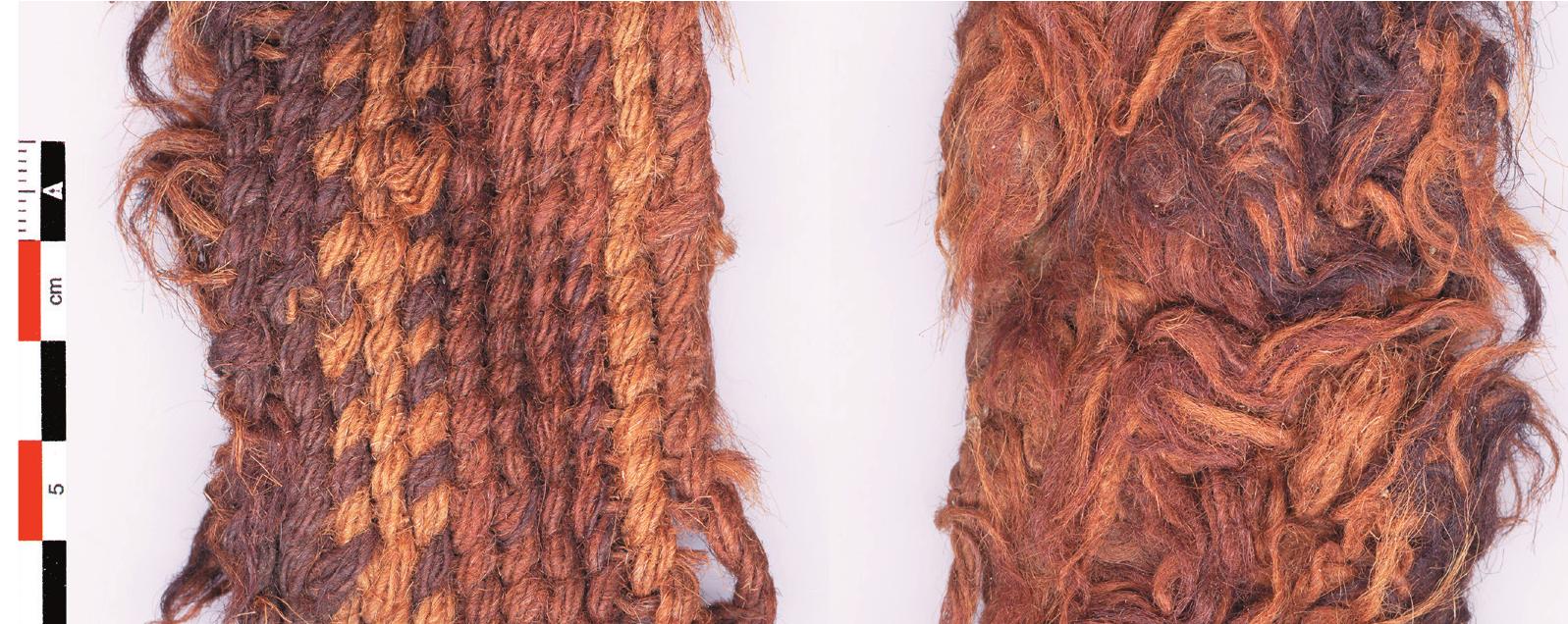 Closeup of b 1, showing pile threads and distortions on the