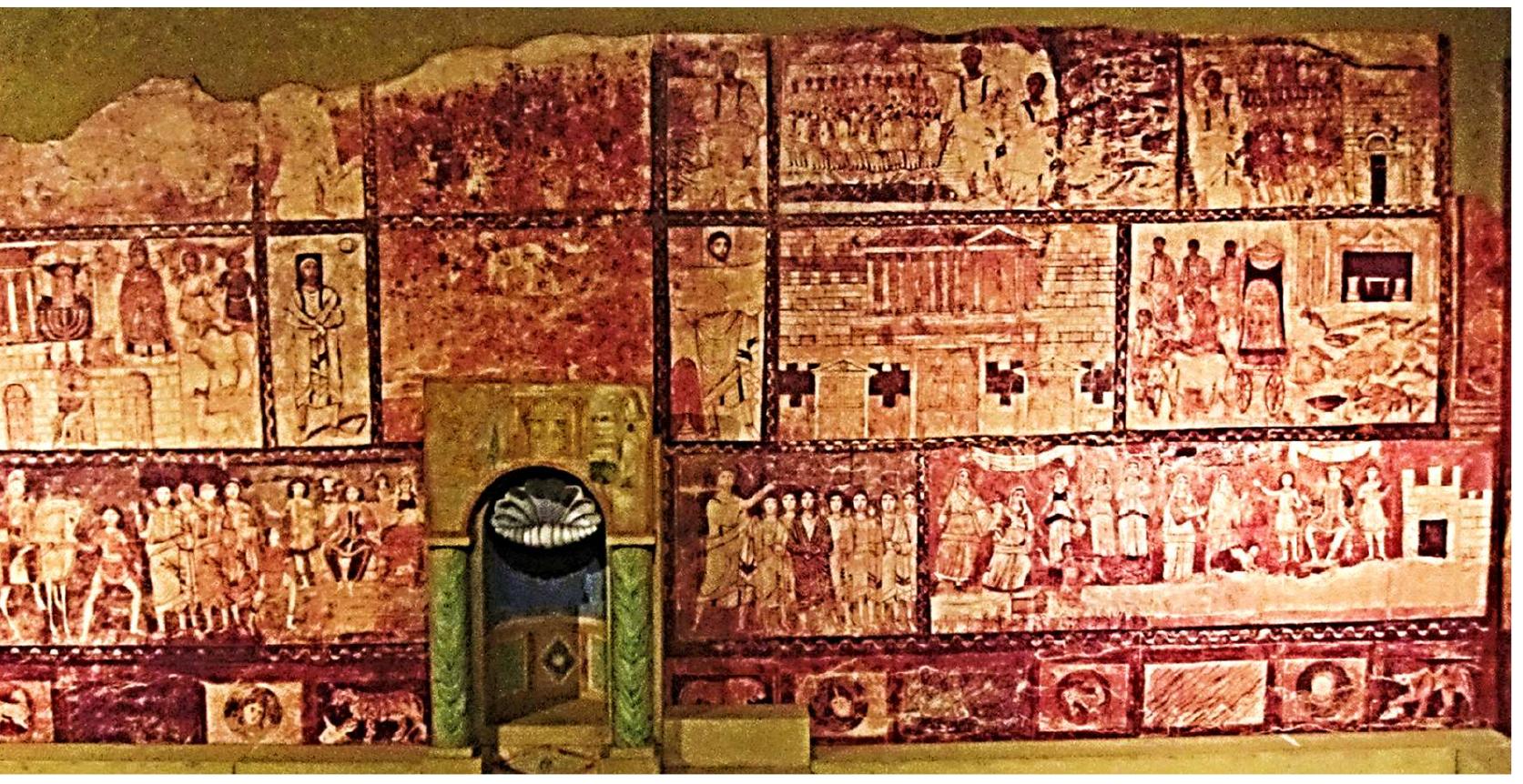 B: the jerusalem orientated wall of the dura europos