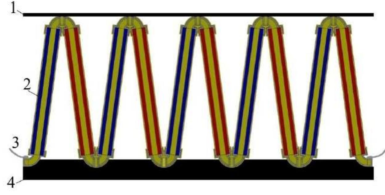 Schematic view of solar film thermoelectric converter