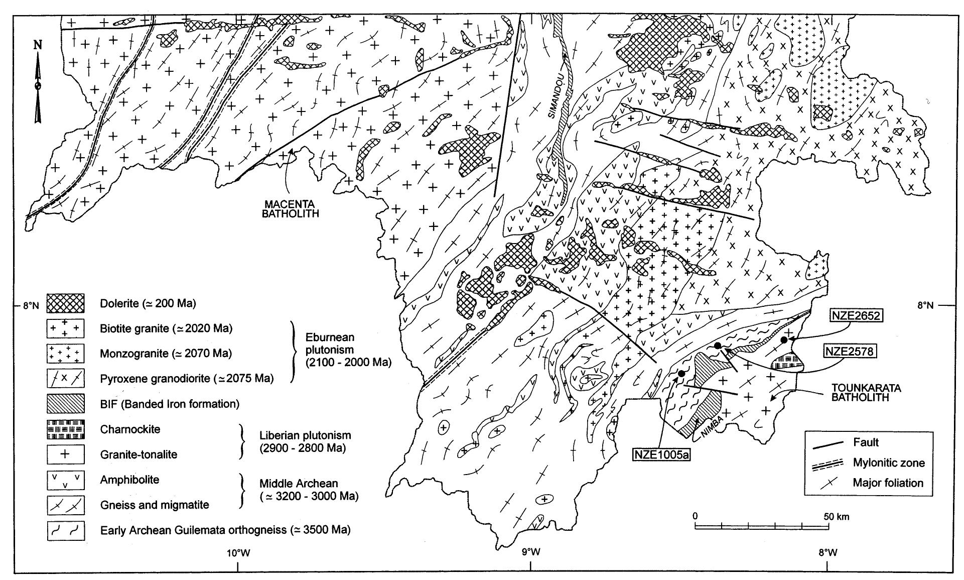Figure 2 - from A 3.5 Ga granite–gneiss basement in Guinea: