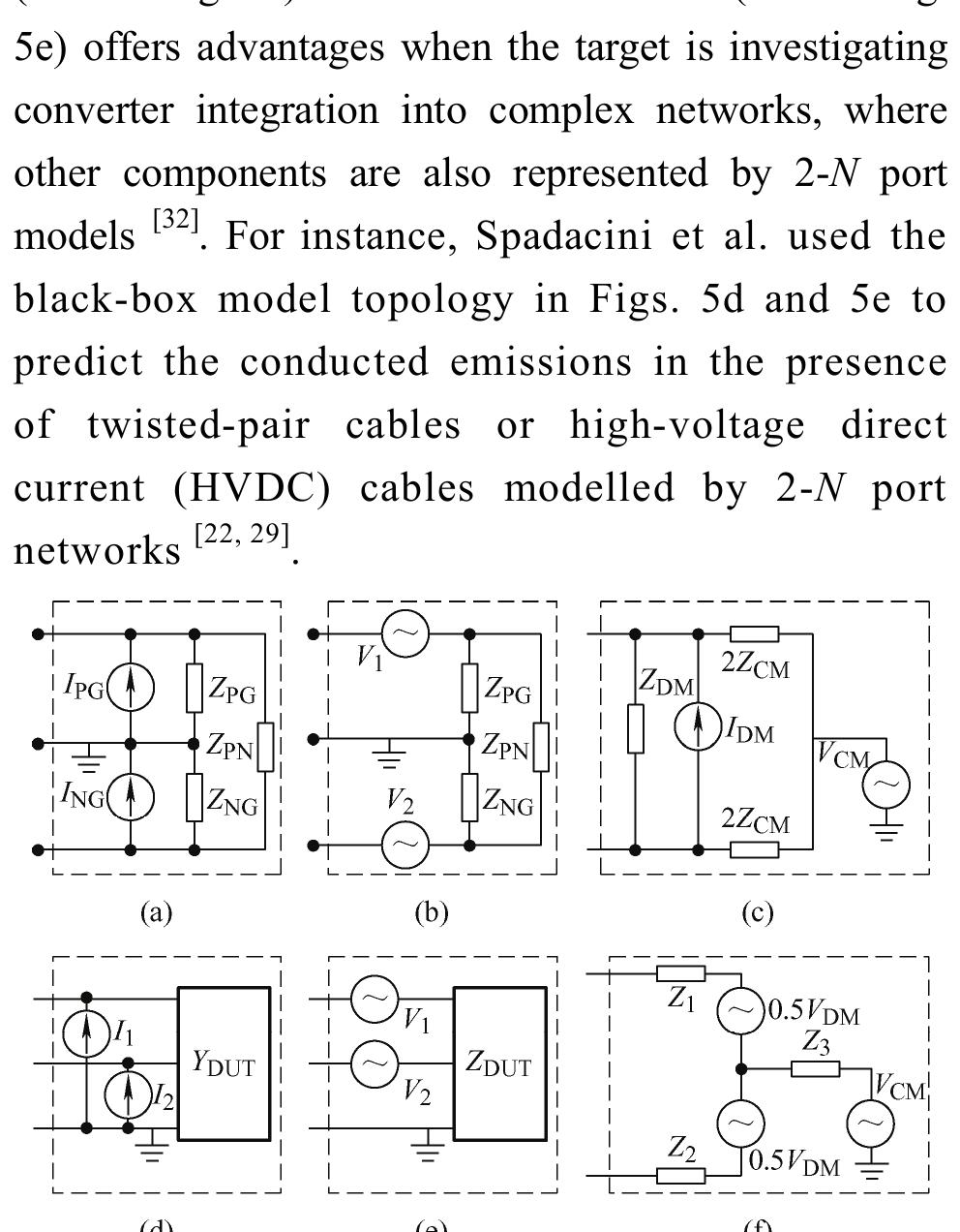 Examples of three-terminal network topologies for black-box