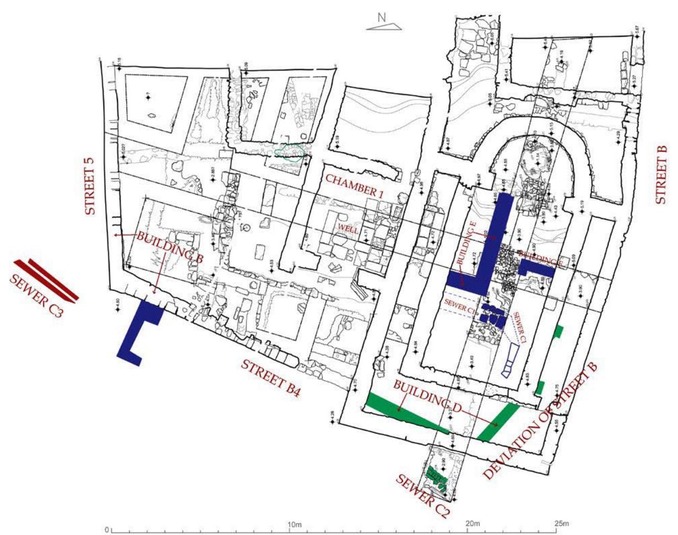 Map 14 plan of the crypt basilica and the streets (achim et