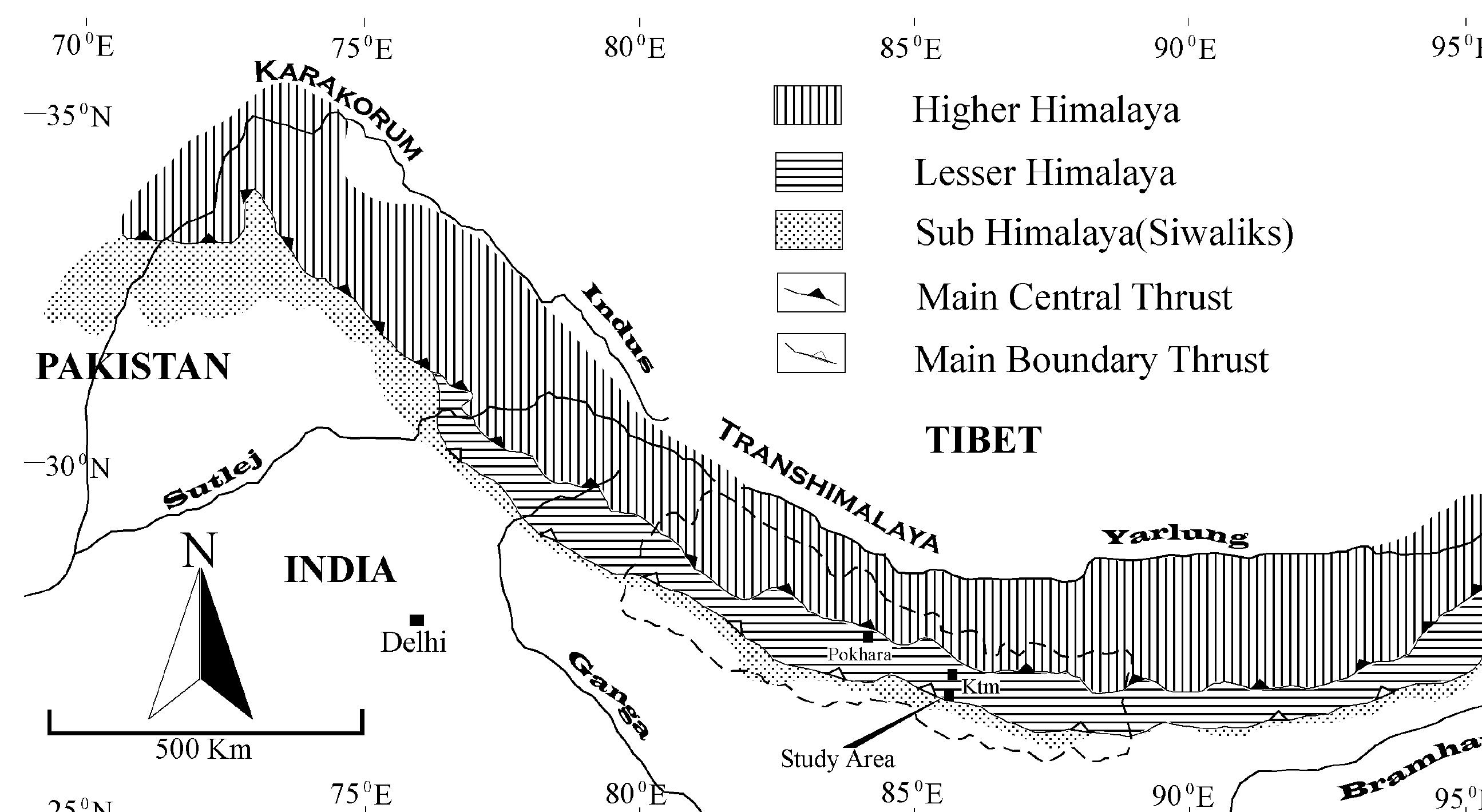 Figure 6 - SOIL EROSION IN KHAJURI CATCHMENT AND GEOLOGY OF