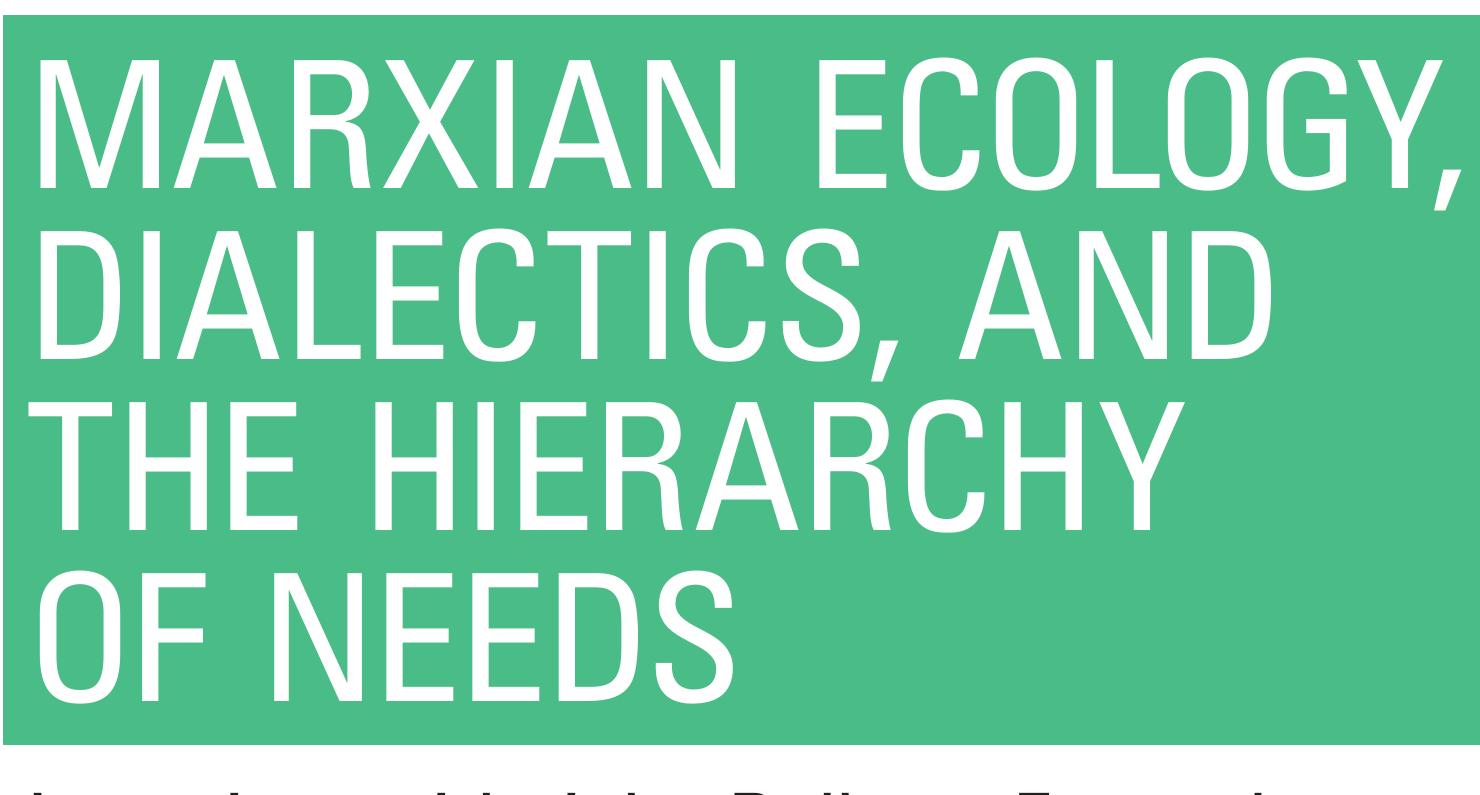 Figure 1 - Marxian ecology, dialectics, and the hierarchy of