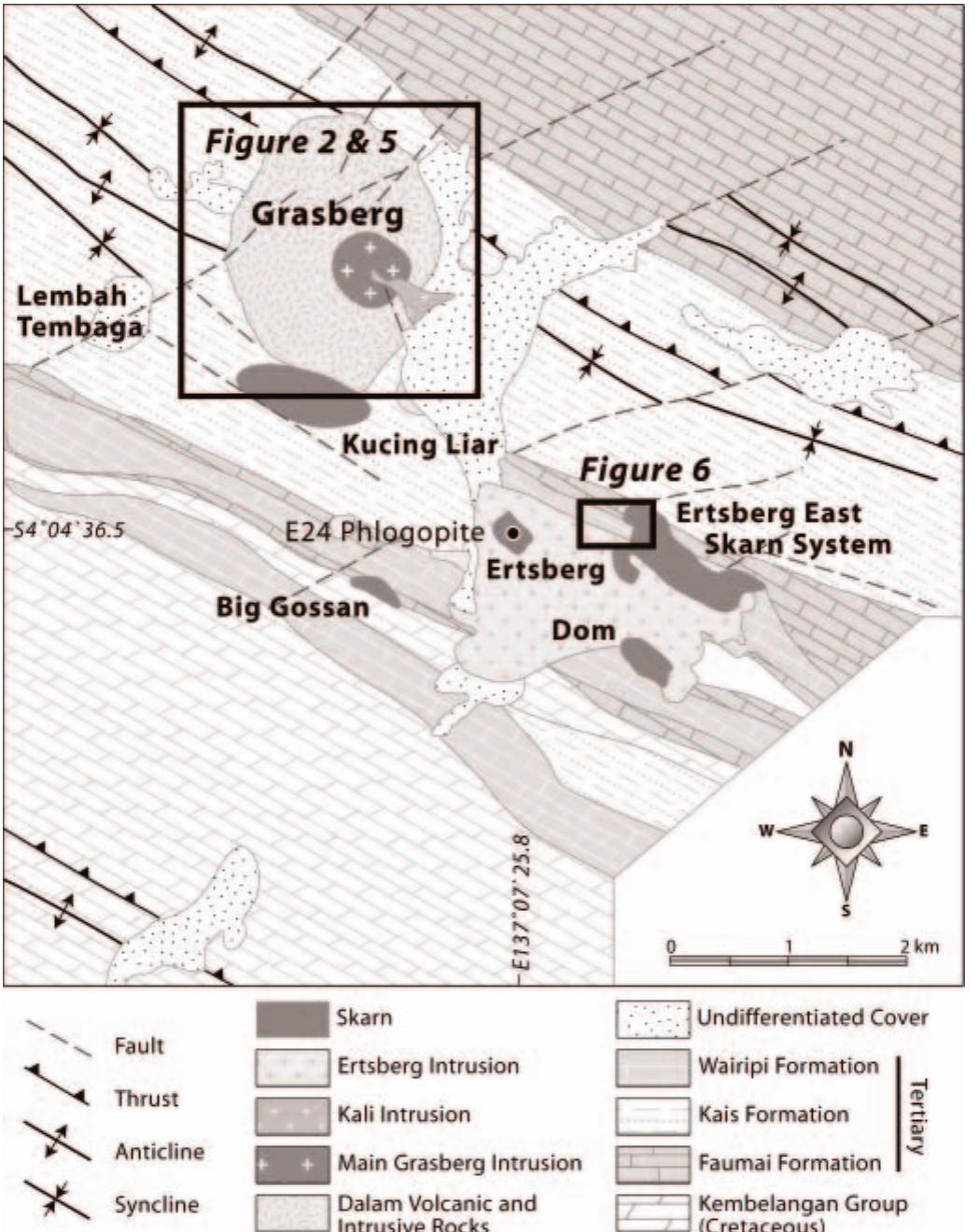 Fic. 1. simplified surface geologic map of the ertsberg