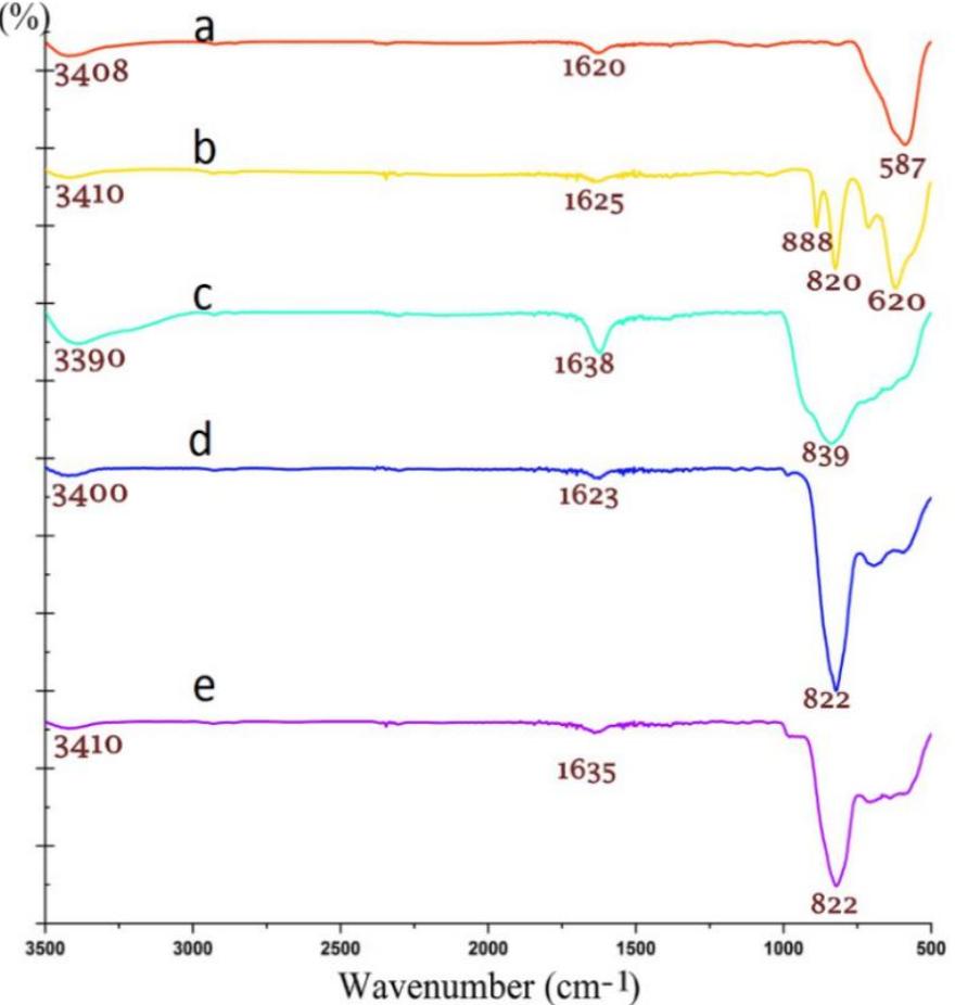Ftir spectra of (a) fe3o4, (b) the s; sample, (c) the sg