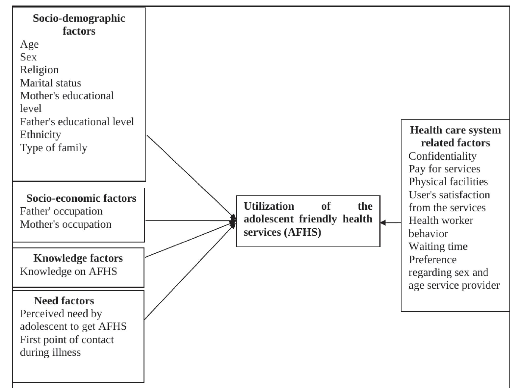 Adapted from andersen and newman framework of health service