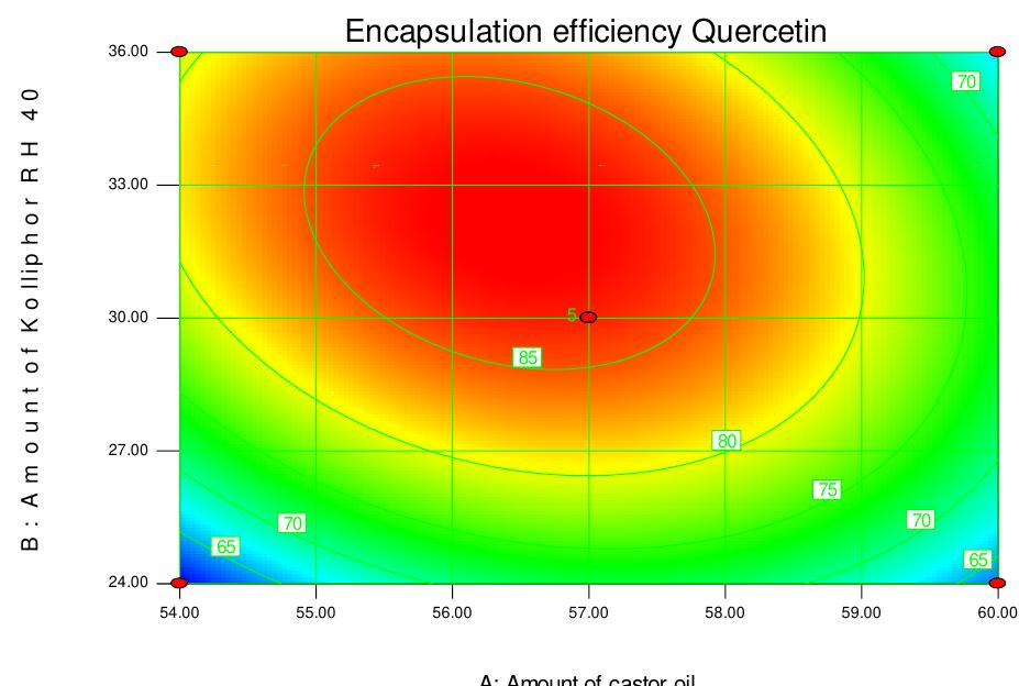 Design-expent® software encapsulation efficiency quercetin