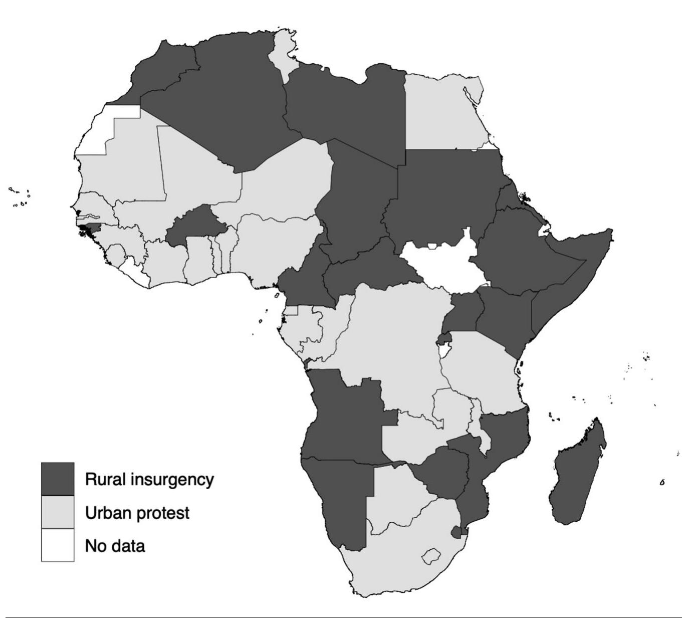 Notes: this map shows countries where independence movements