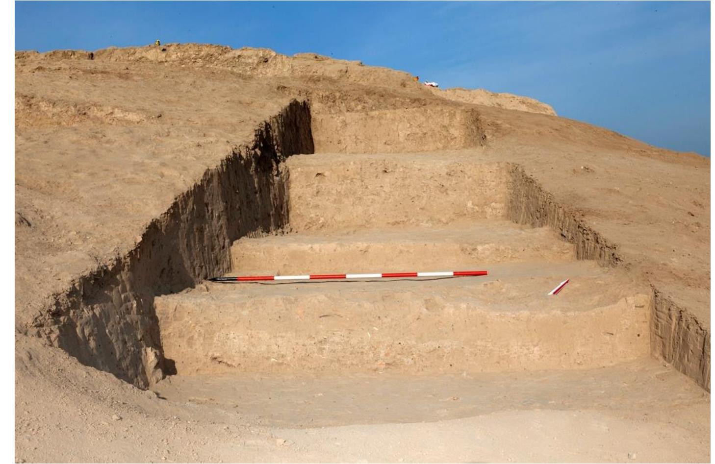 A - the step trench of the eastern side of the operation,