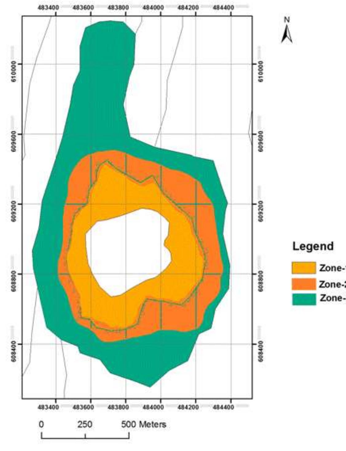 1 geological map of ore body morphology and zones