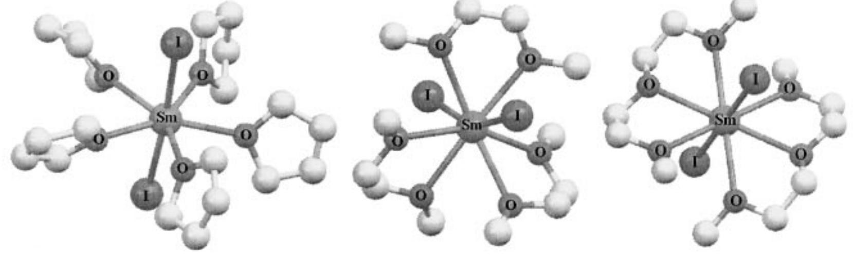 Ball-and-stick representation of the solid-state structures