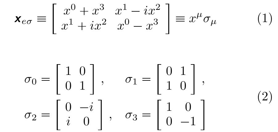 It is well known that complex 2-by-2 matrices (some- times