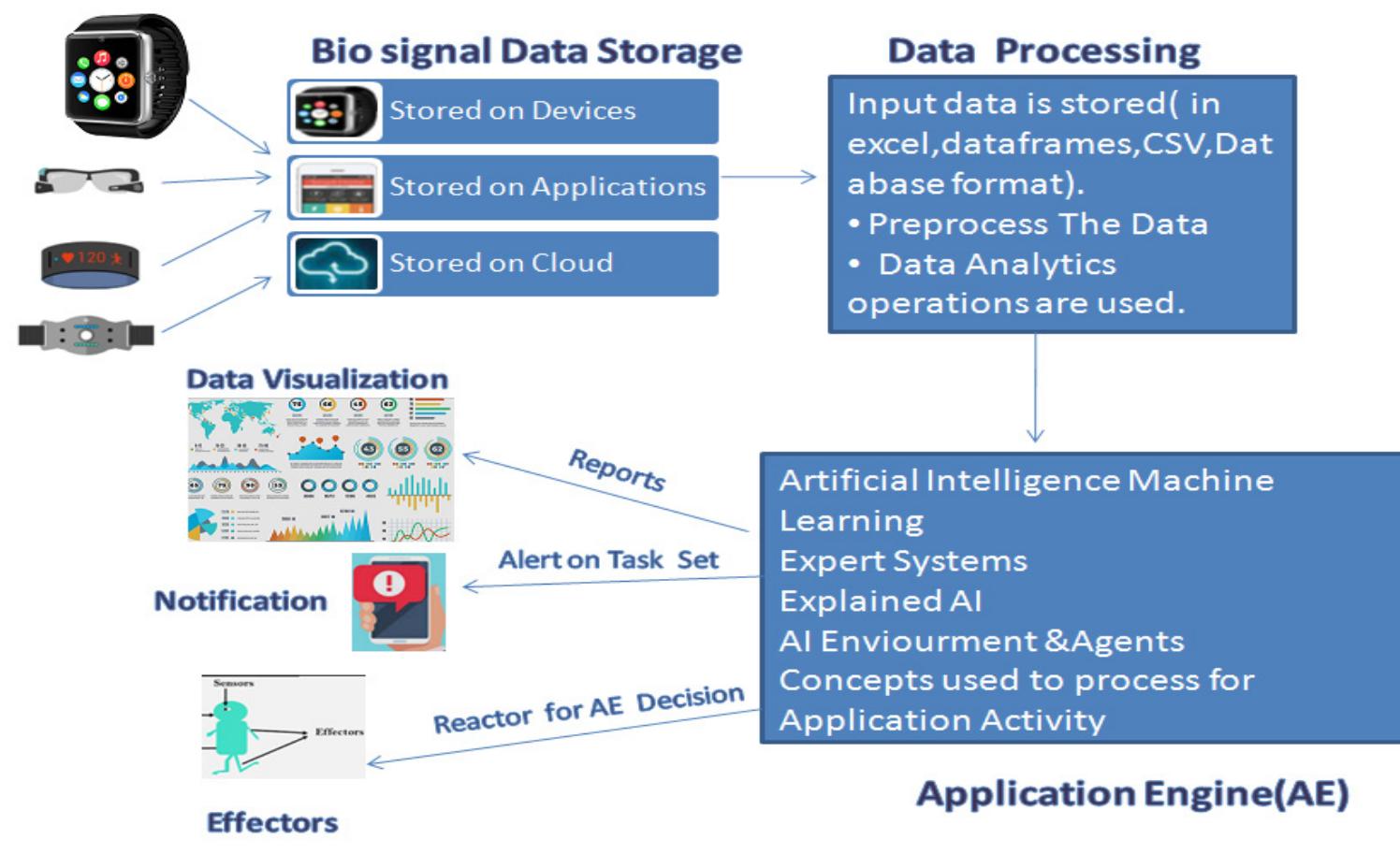 Architecture diagrams of bio-signals processing environment.