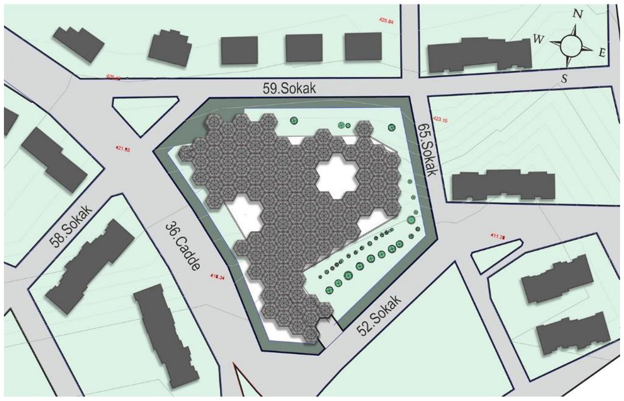 A module was defined before starting the bazaar area design.