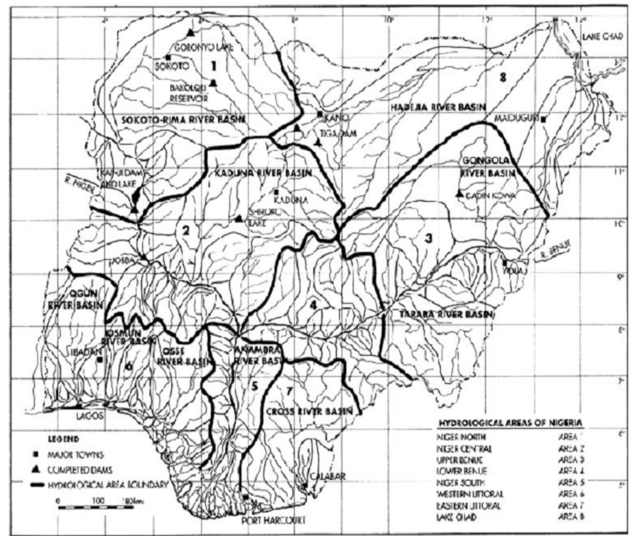 Map Of Nigeria Showing The Drainage Systems Source Lohdip
