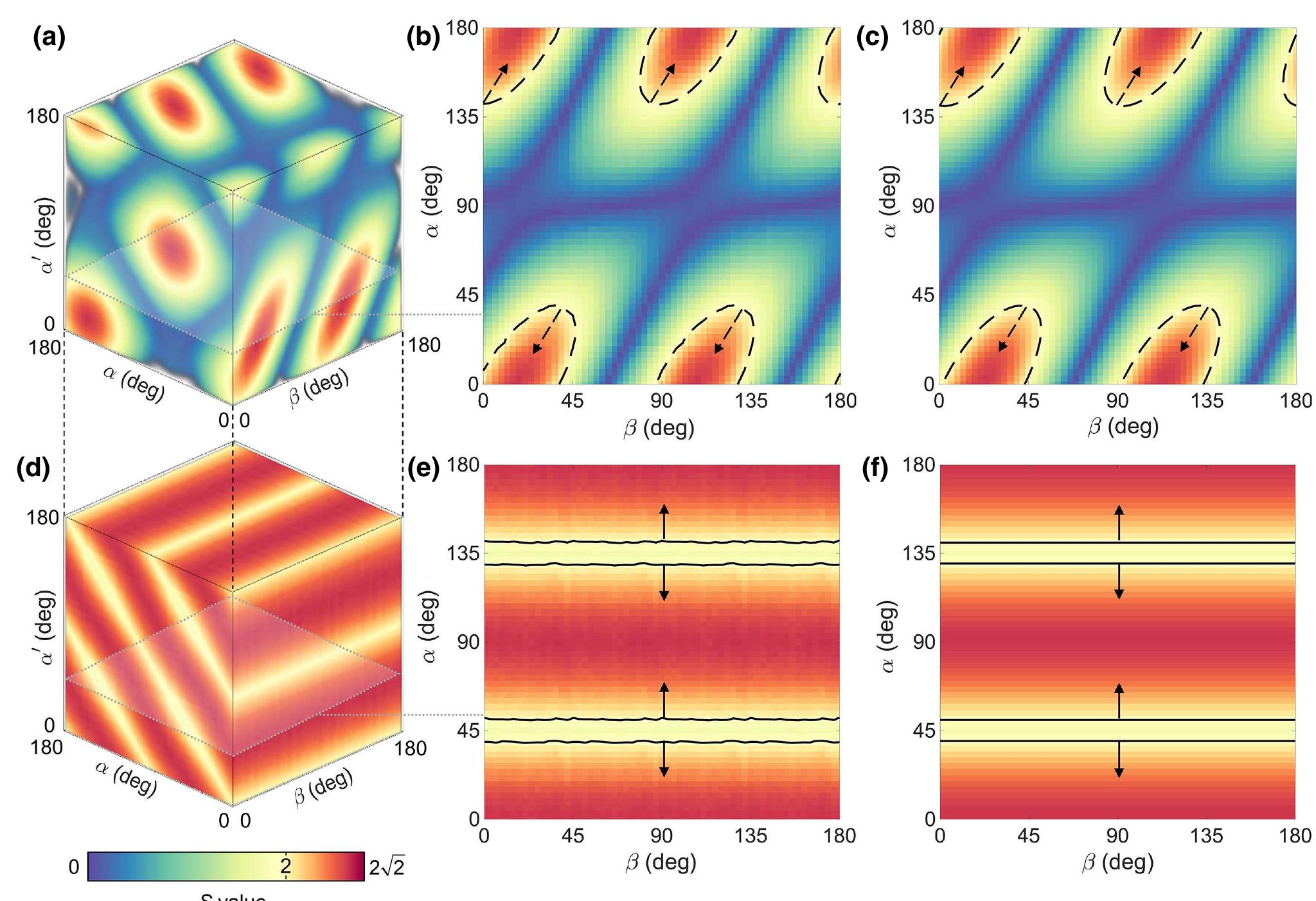 Experimental full-domain scysy and sas maps. (a) 3d