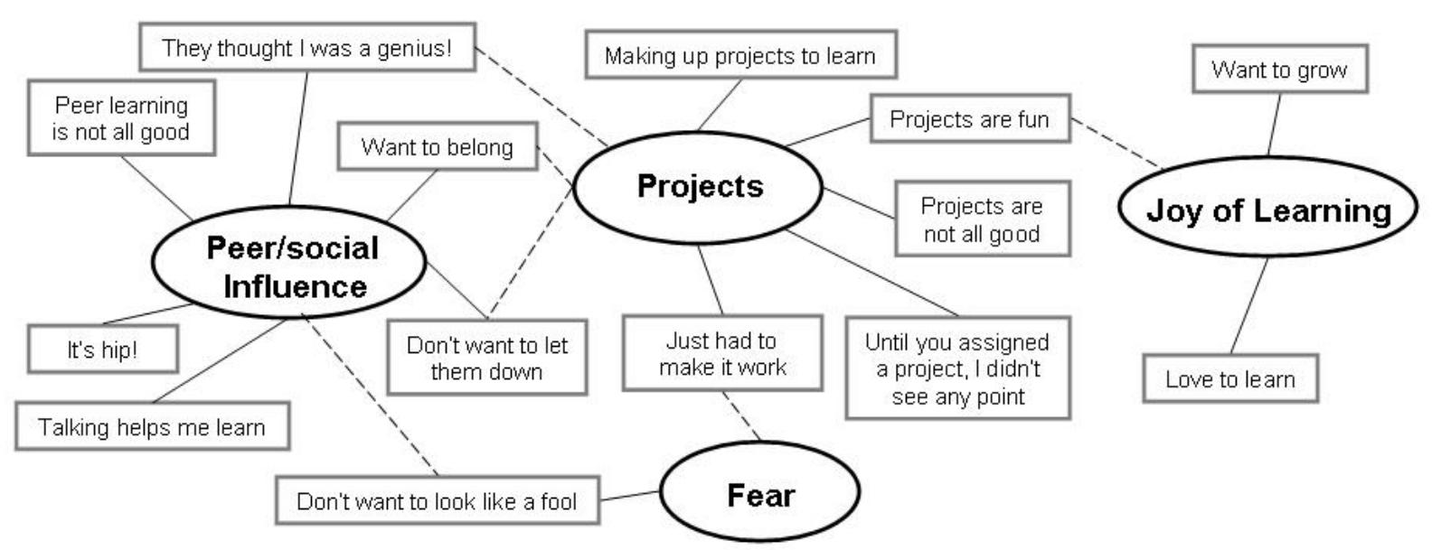 A map of the themes and subthemes. this graph shows the