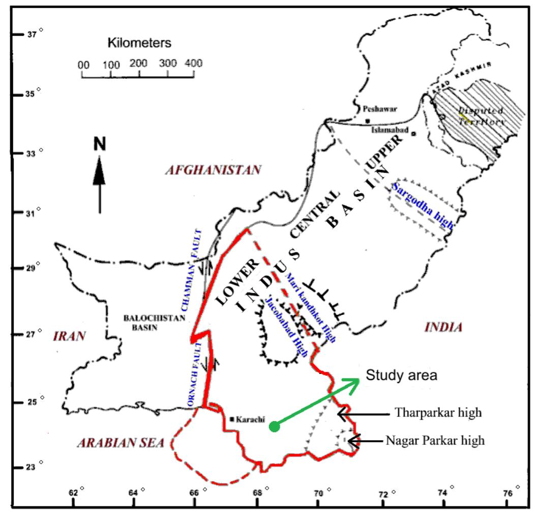 Tectonic map of pakistan alongwith location of the study