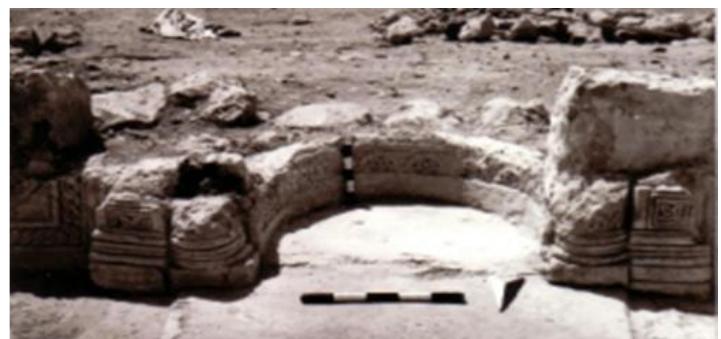 The mihrab in arabic architecture appeared at the end of the