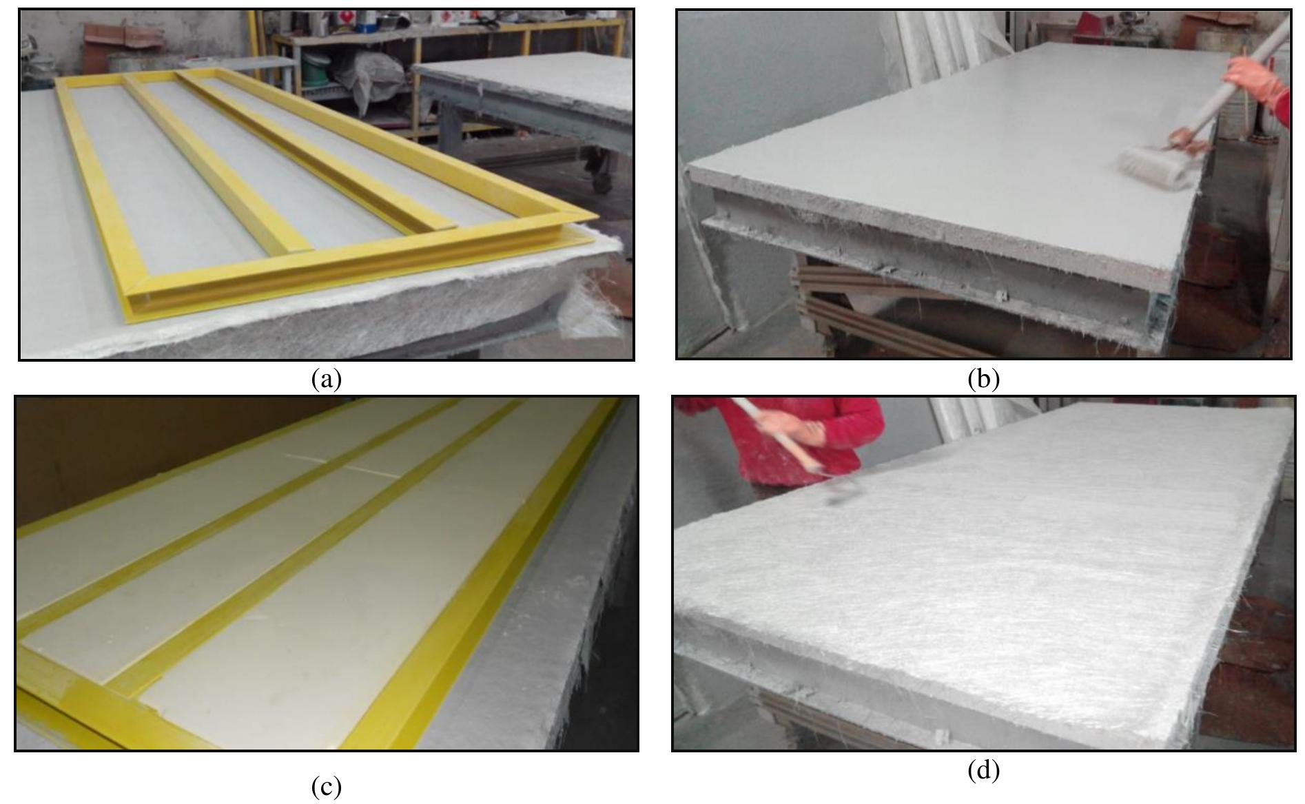 9. manufacturing process of the sandwich panels: (a)
