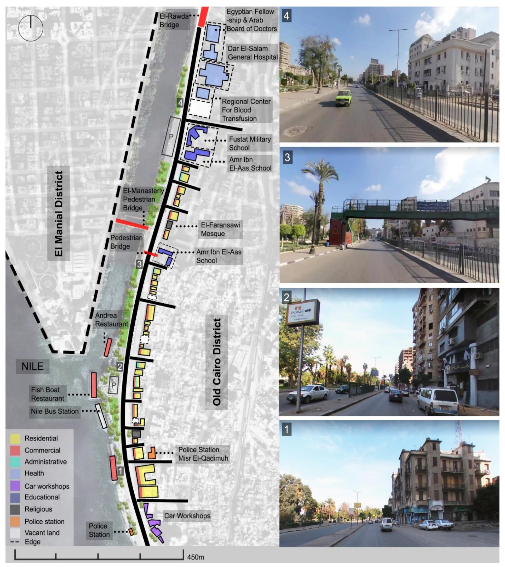 Map and photographs of st1, adapted from google maps and