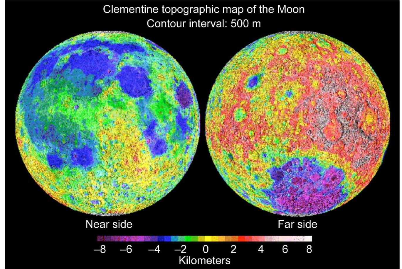 —lunar topographic map from reference 3. oxygen from lunar