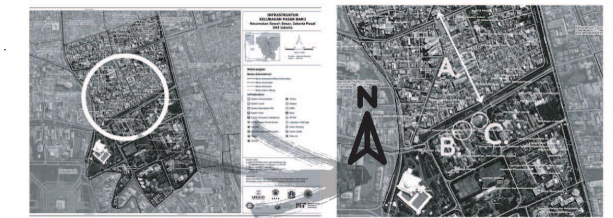 The 2017 map of pasar baru’s regency”