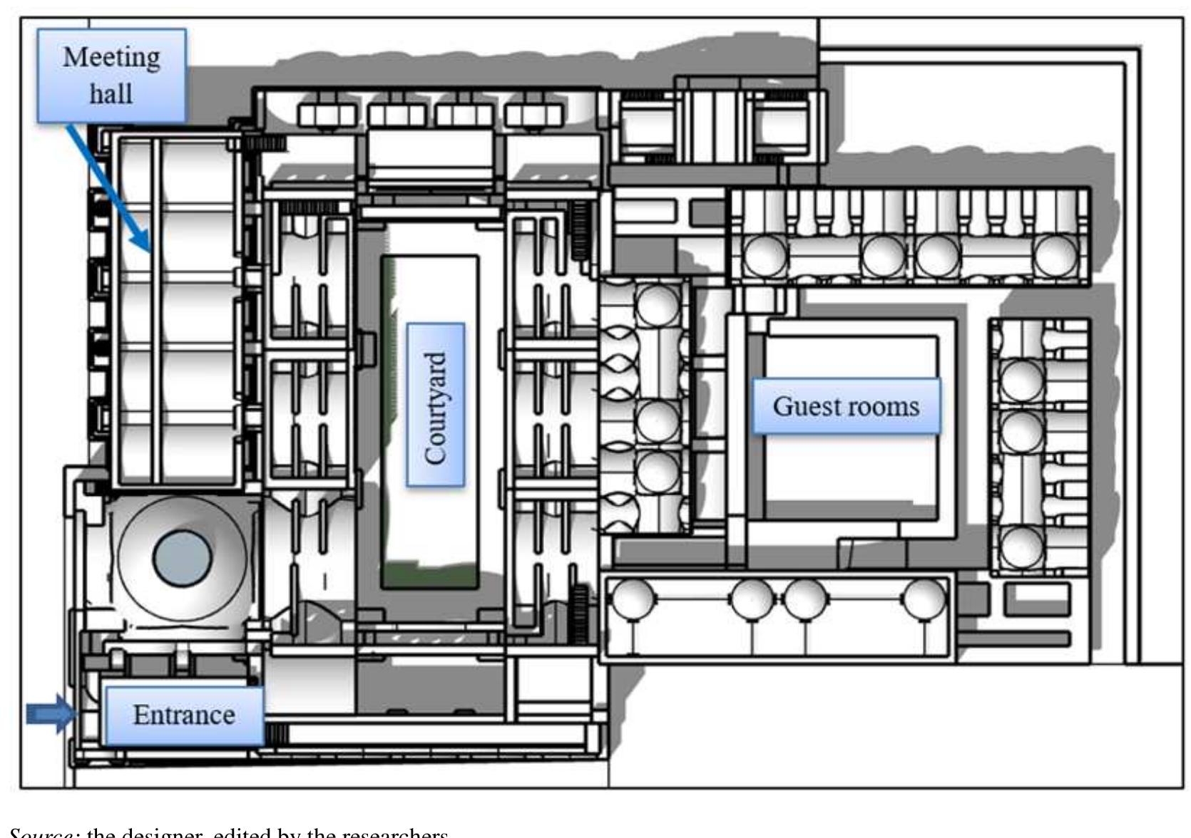 Site plan displays the main zones of the project