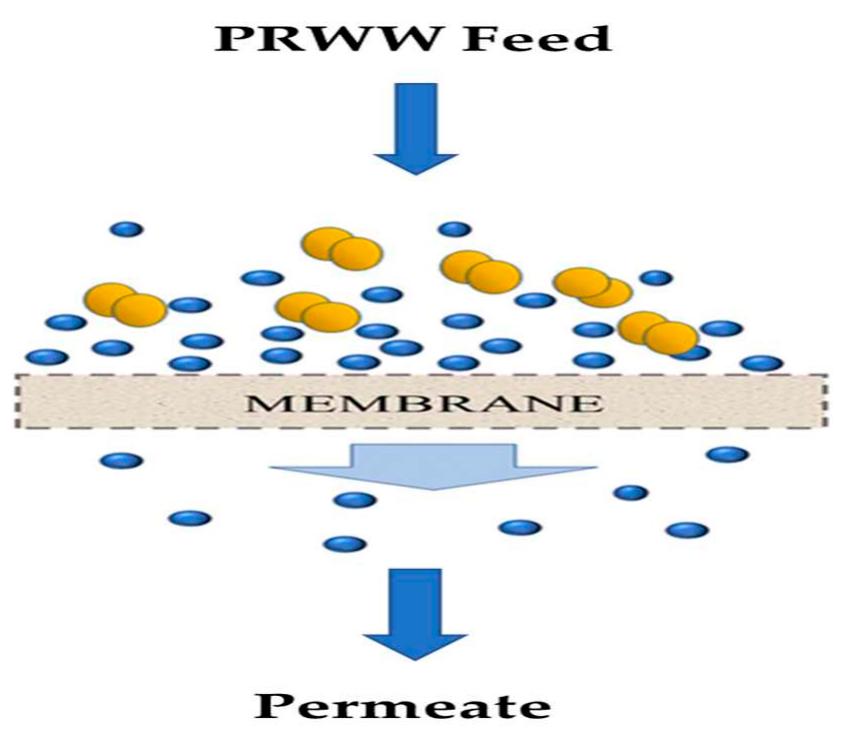 Illustration of the mechanism of a membrane process [101].