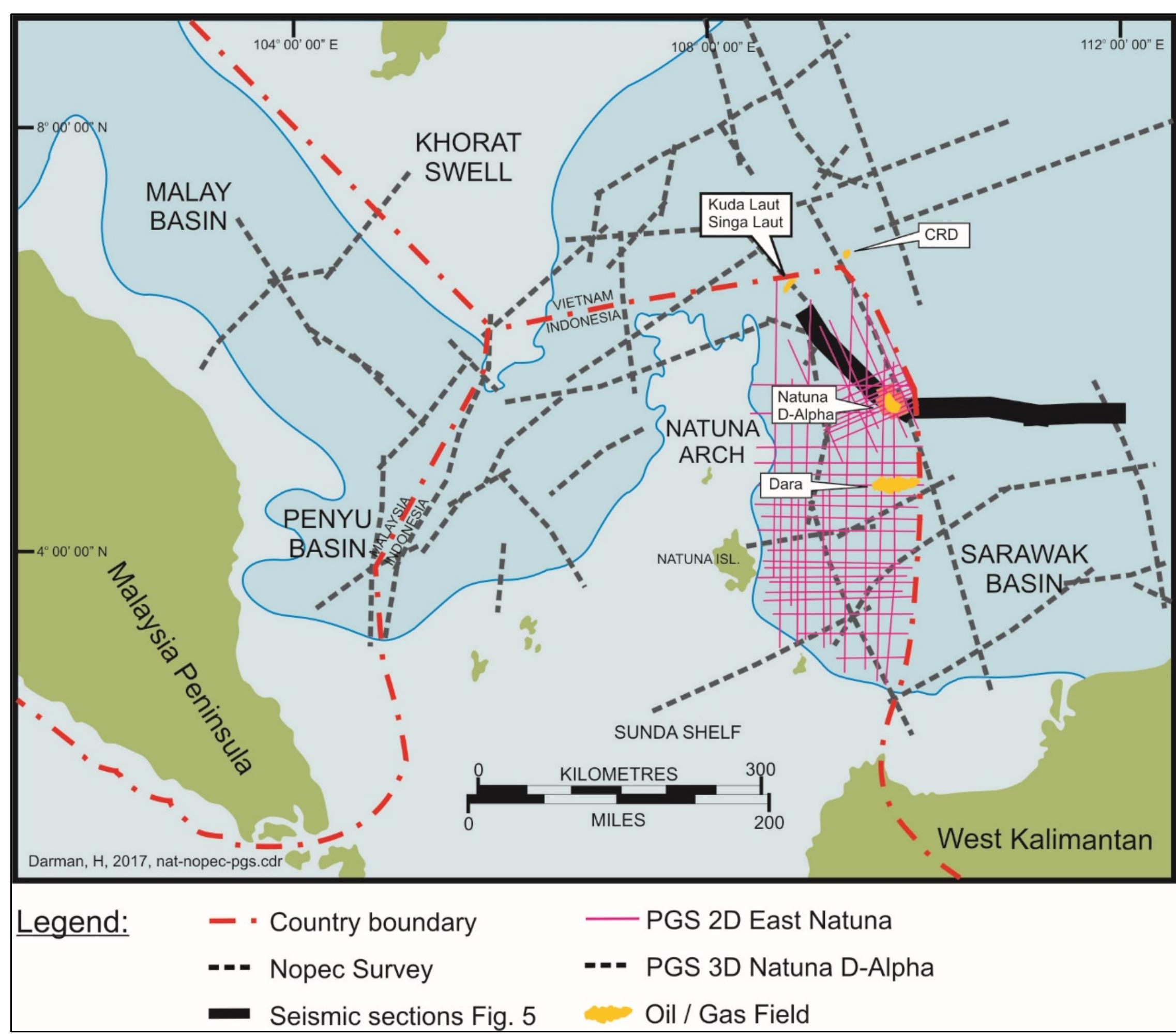 Location map of multiclient seismic data in natuna region.