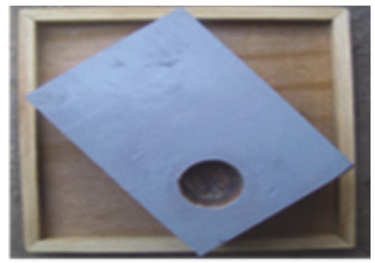 Ficure 2: model of casting mold on pallet.