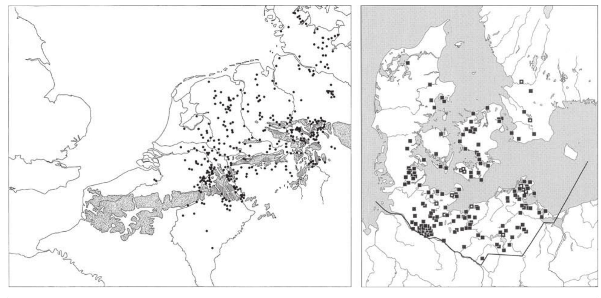 Middle neolithic stone axe heads with shaft-hole found in