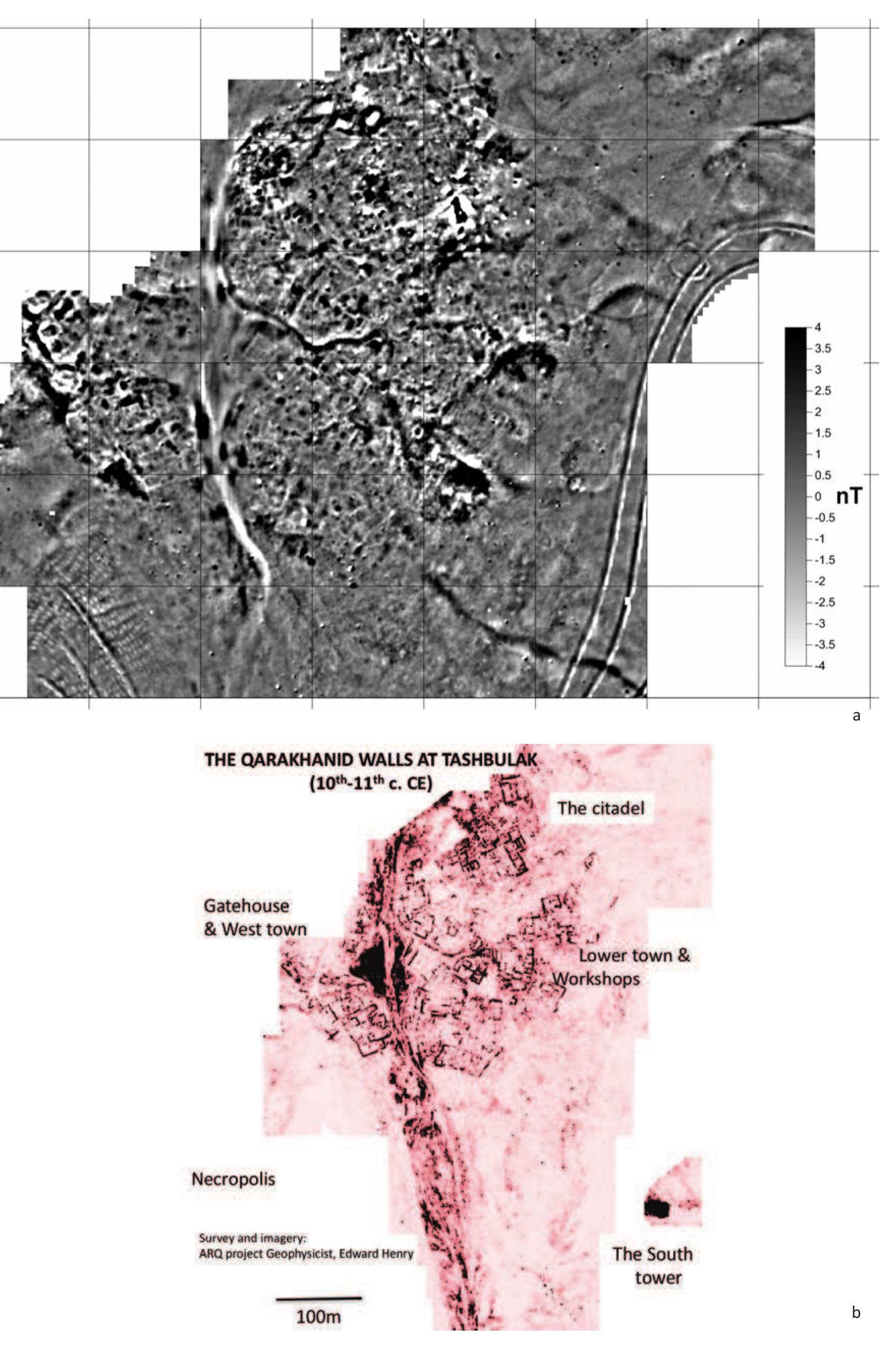 (a) architectural plan of tashbulak from magnetometry