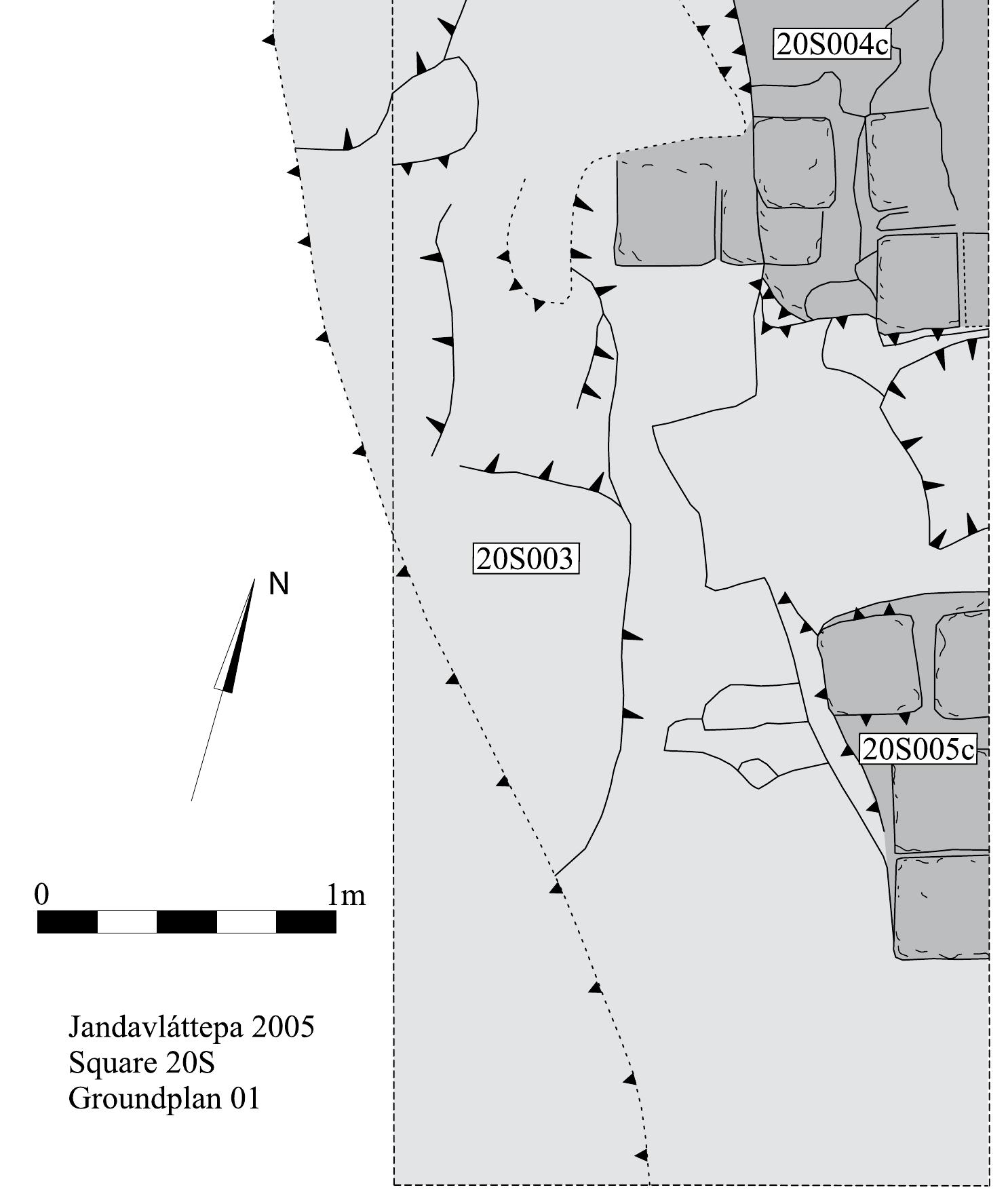 1, 75 square 20s, general ground plan, drawing by p.
