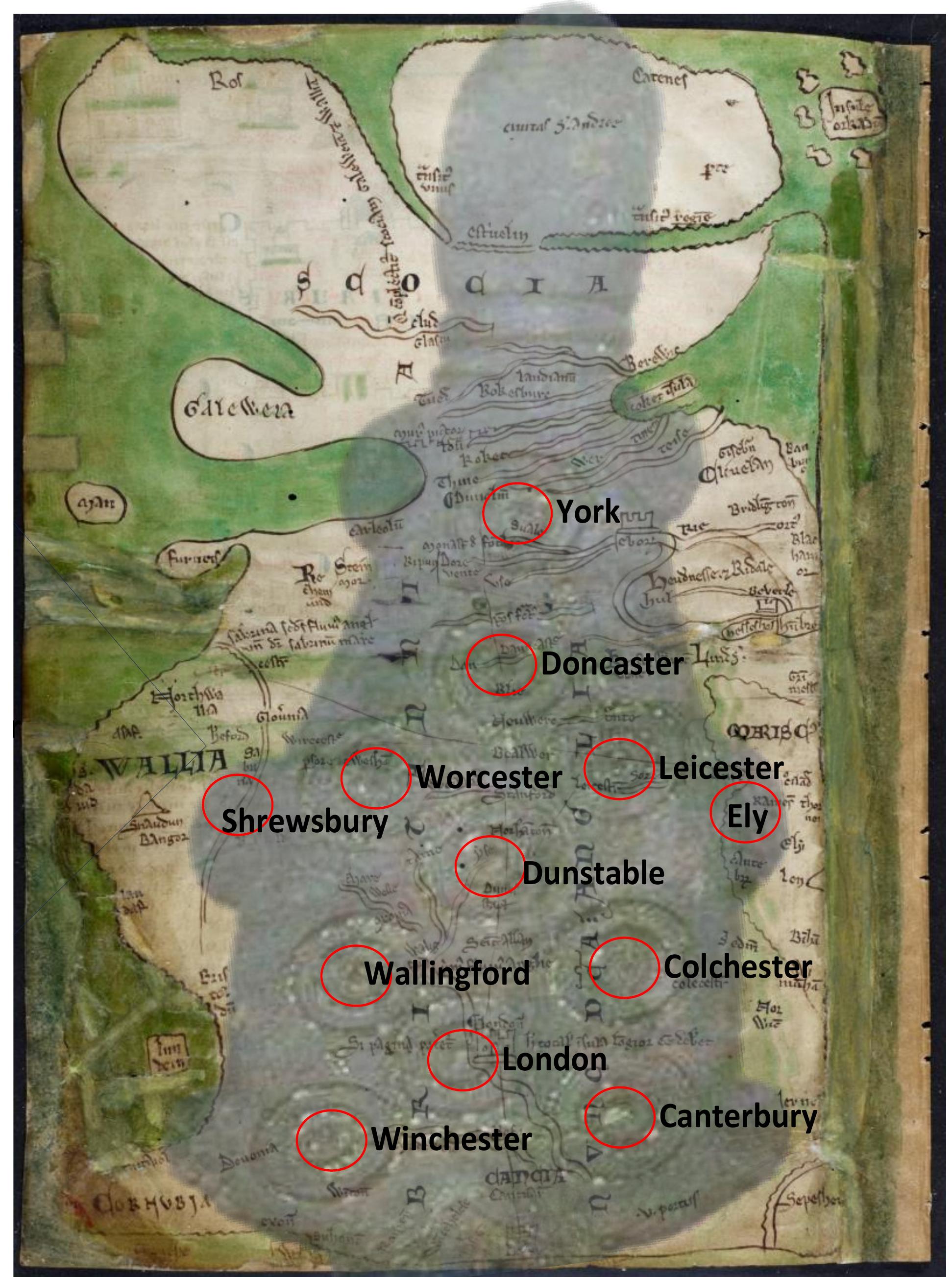 Figure 8 - Early Medieval maps of England