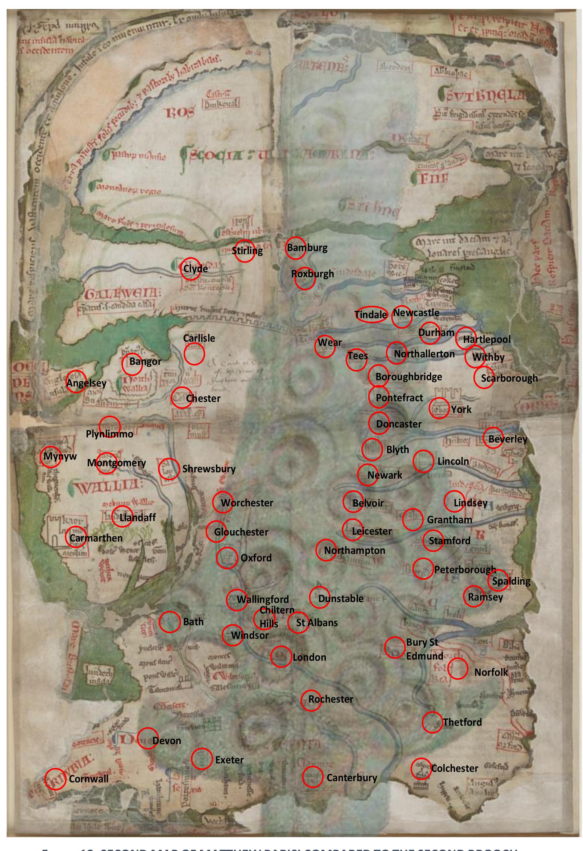 Figure 13 - Early Medieval maps of England
