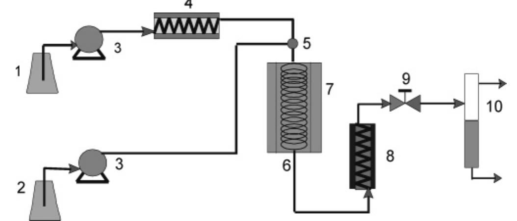Schematic of the continuous-flow reactor system.
