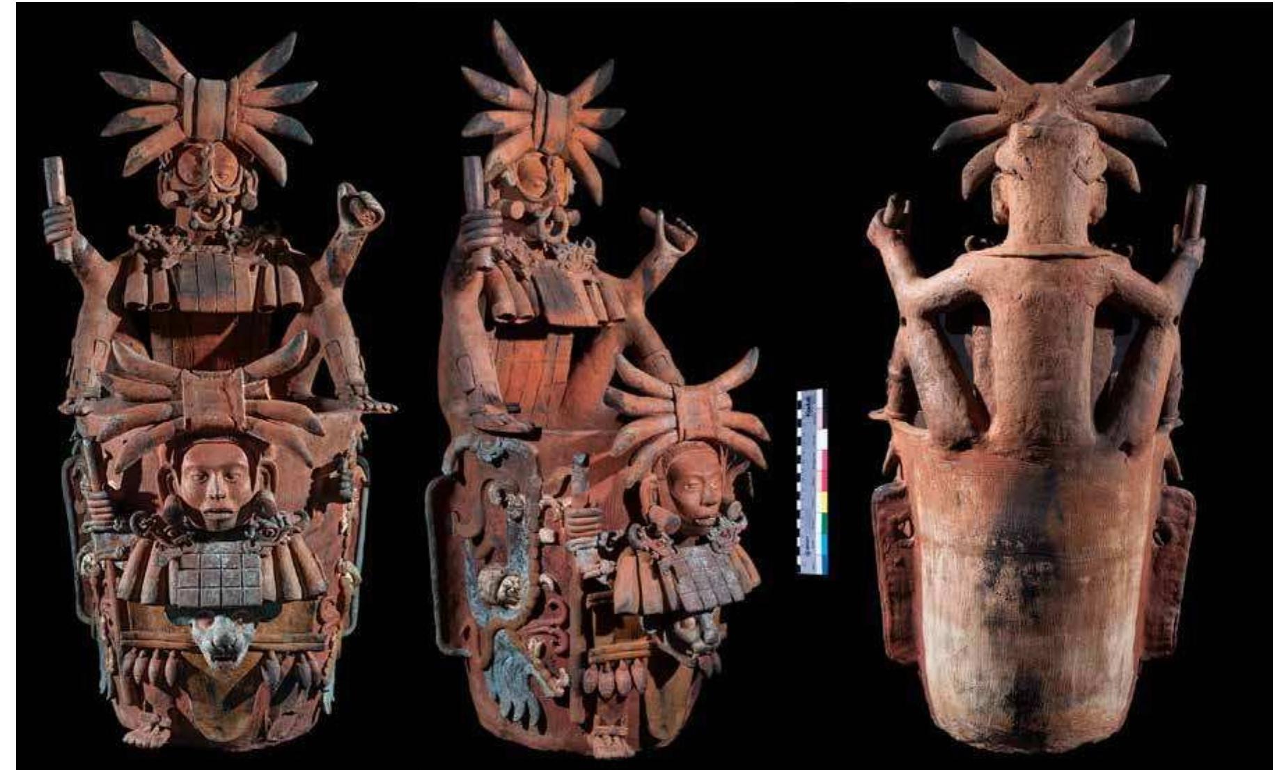 Frontal and lateral views of effigy-urn (type ii) donated by