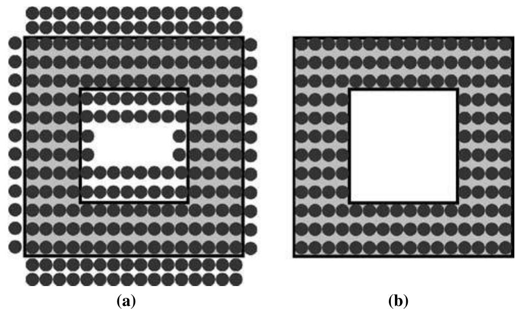 Schematic representation of bleed compensation notes: (a)