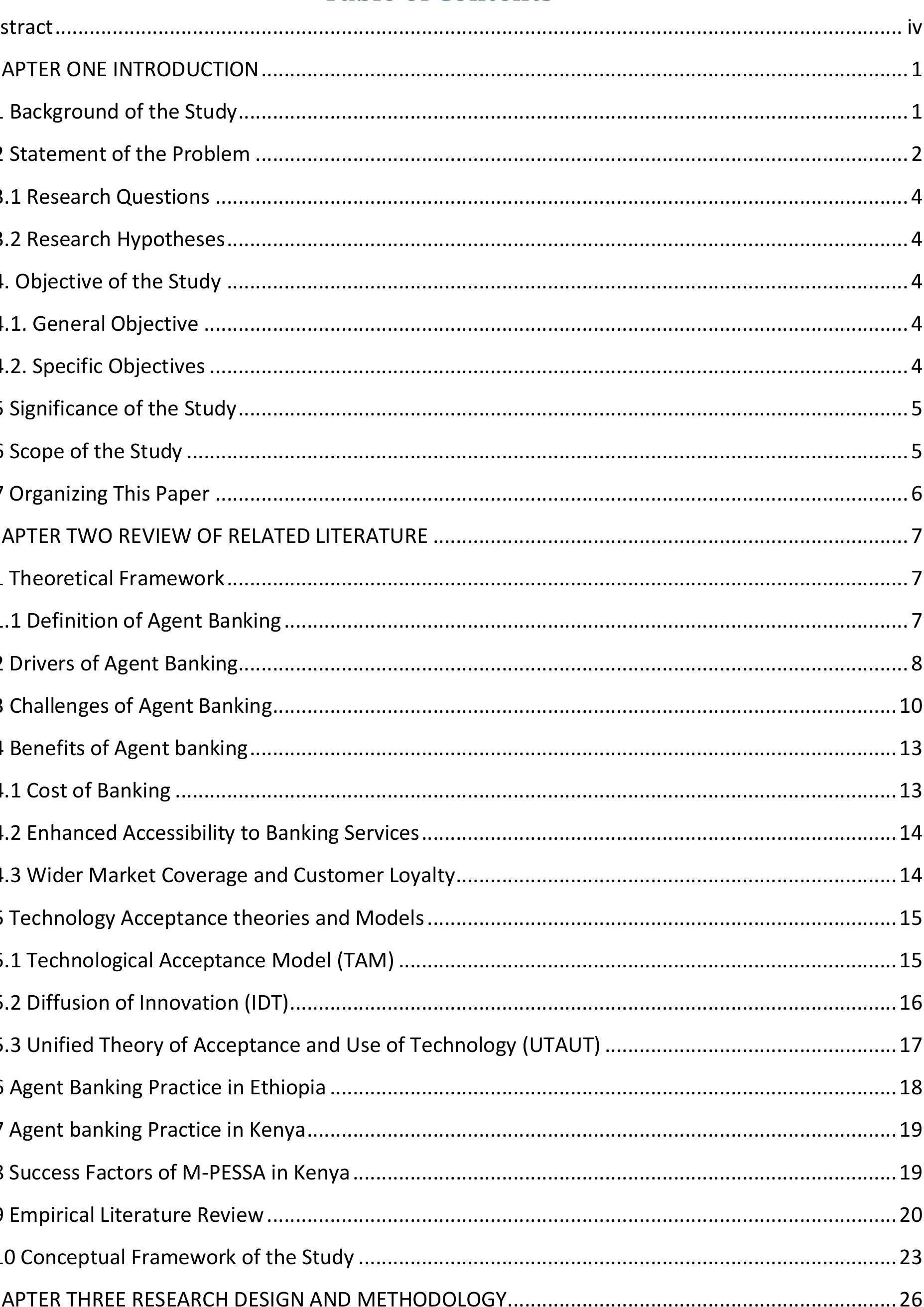 Table 1 - Assessing Opportunities and Challenges of Cbe