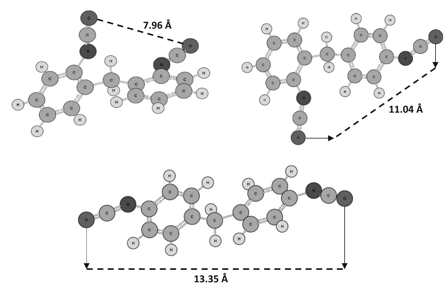 Optimized structures of the mdi isomers at room temperature