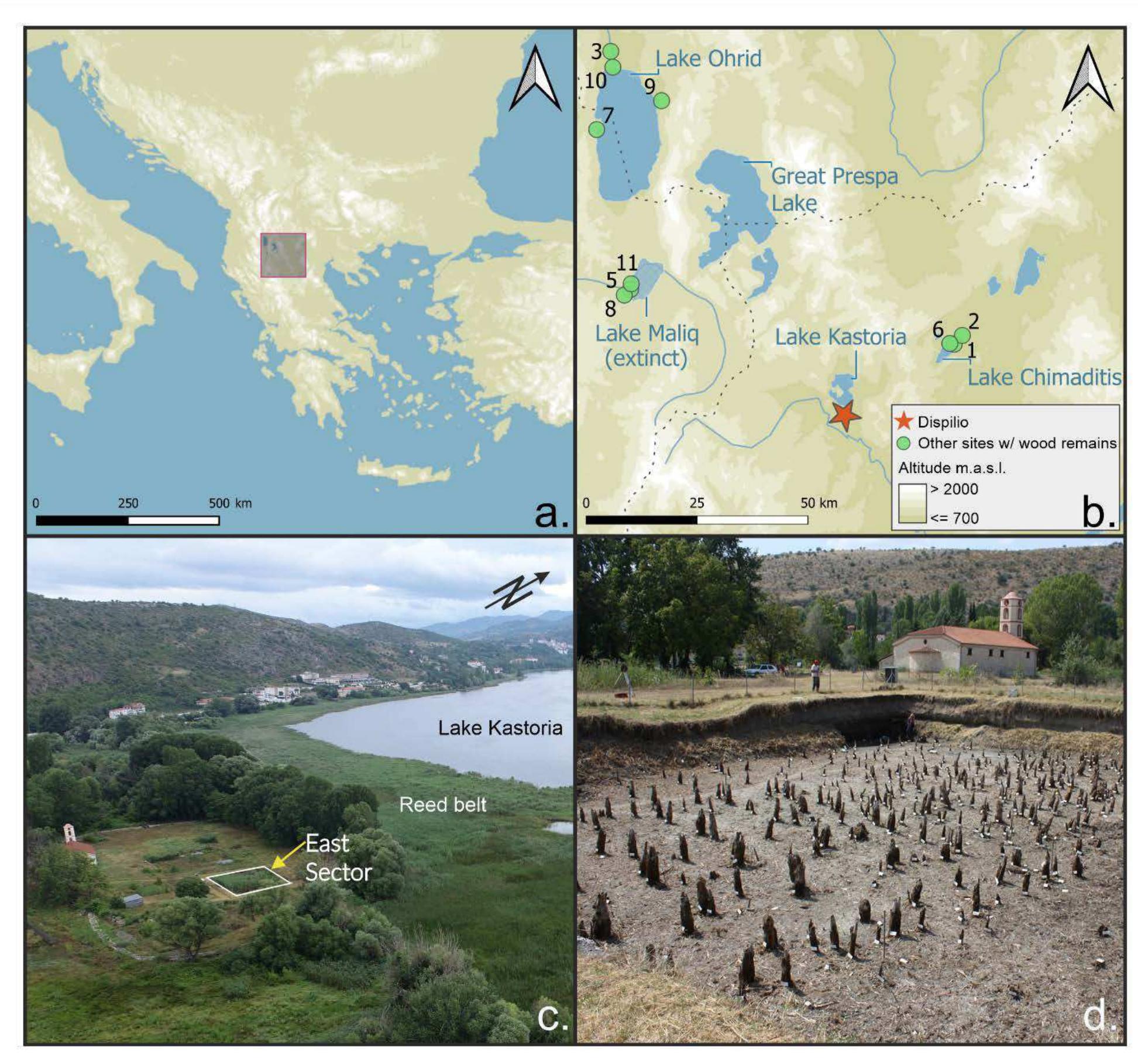Location of the archaeological site of dispilio and detailed