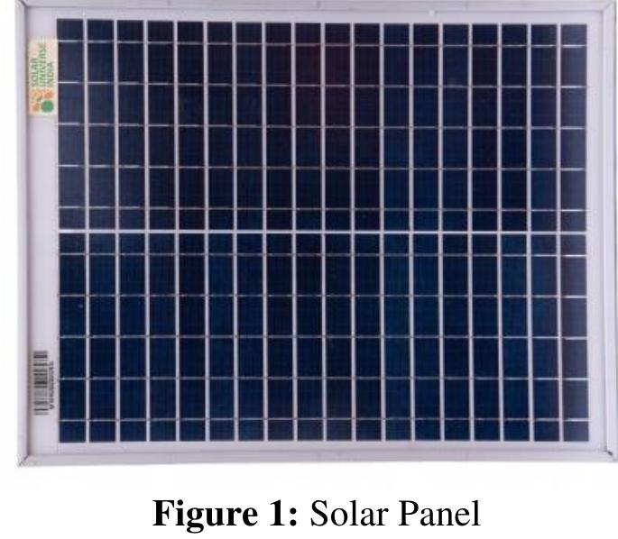 A 12v solar panel as shown in figure 1 is designed to