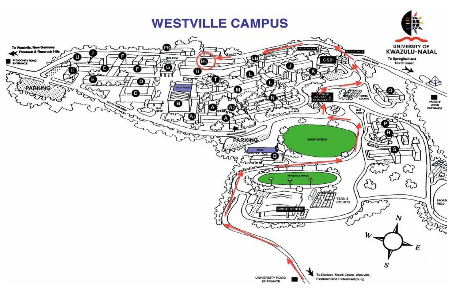 4 westville campus map