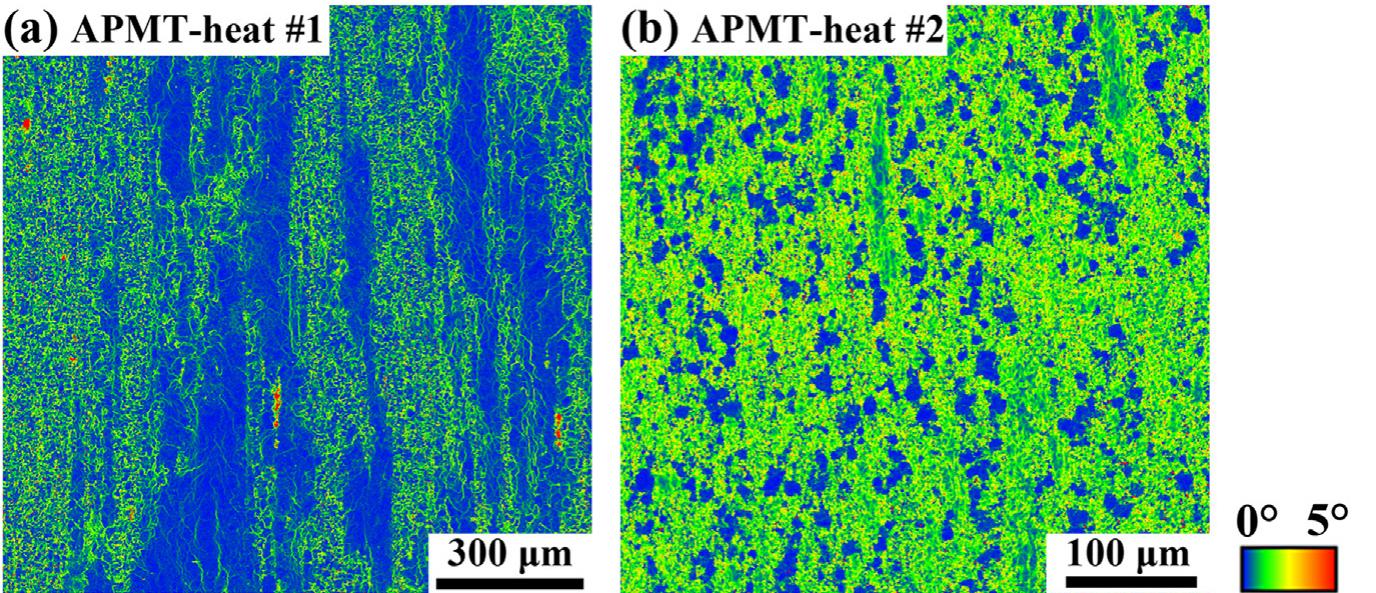 Kam maps of (a) apmt-heat #1 and (b) apmt-heat #2. the