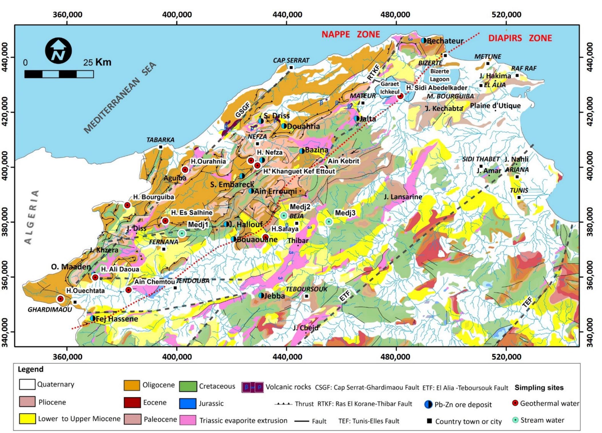 Generalised geologic, tectonic, and metallogenic map of